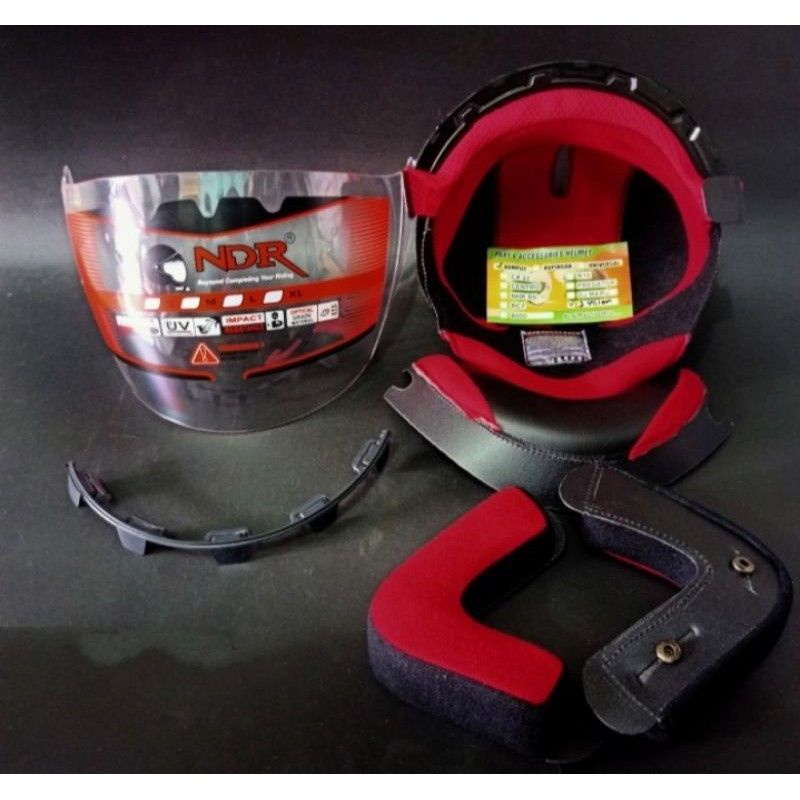 Jual Busa helm kyt 2vision fullset kancing besi + kancing plastik kaca ...