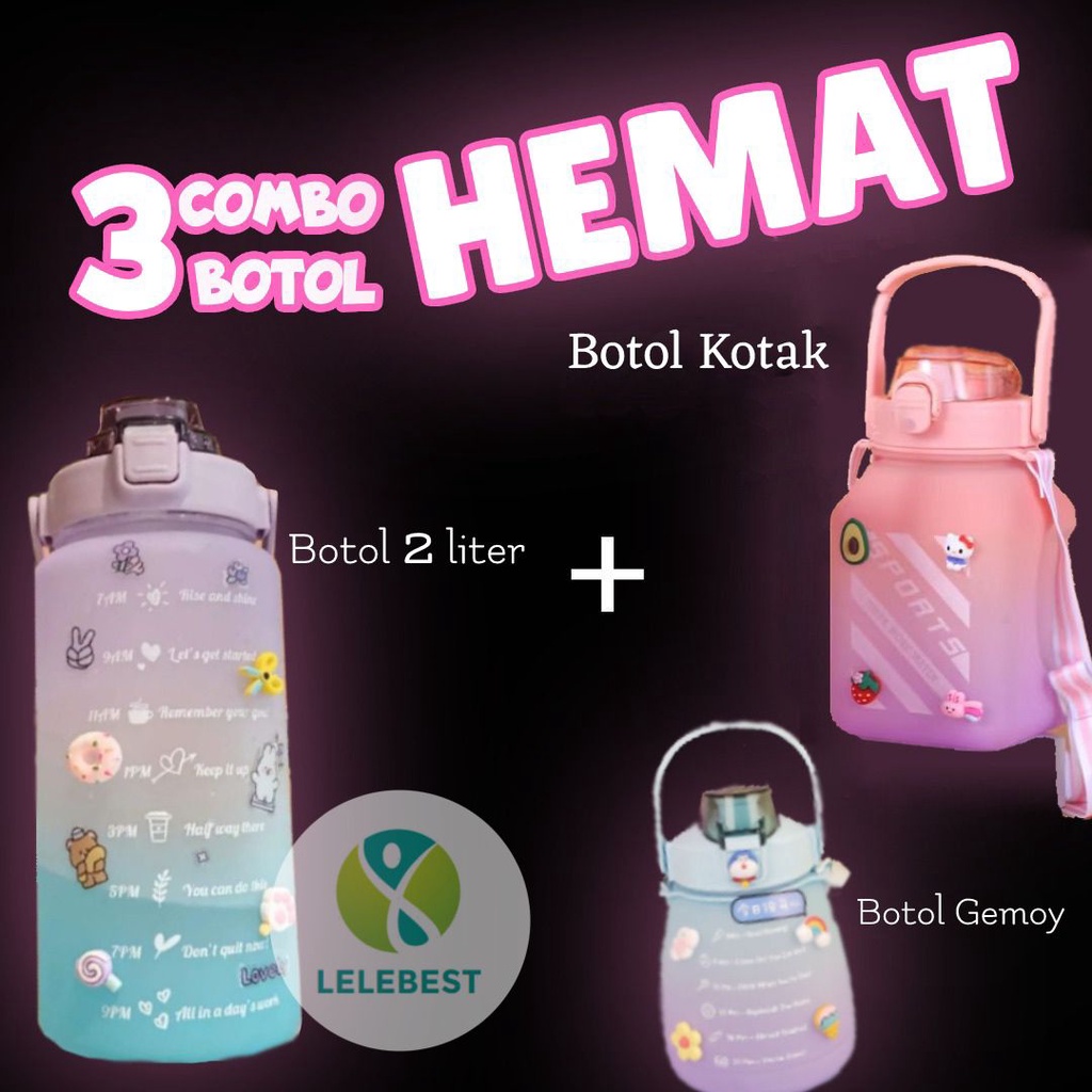 Jual Paket Combo Botol TTT Botol 2liter 1pcs + Botol Gemoy 1pcs + Botol ...