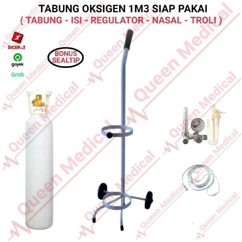 Jual Tabung Oksigen 1m3 Siap Pakai Komplit | Shopee Indonesia