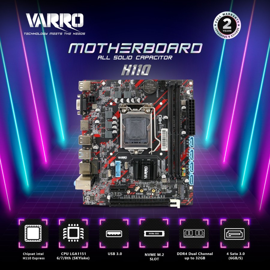 Jual MOTHERBOARD VARRO H110-R4 SOCKET 1151 | Shopee Indonesia