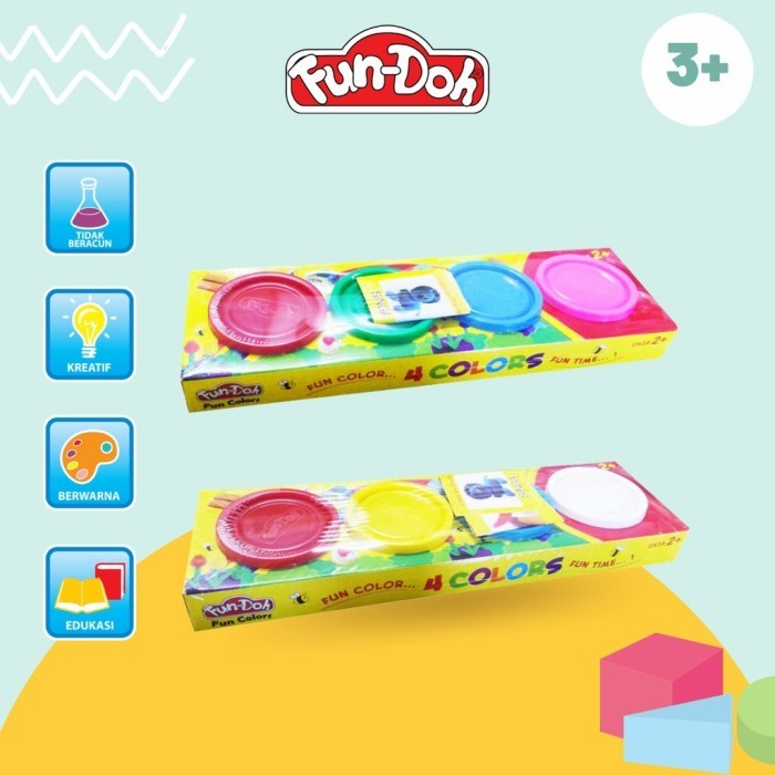 Jual Fun Doh Refill 4 Dough Lilin Mainan Anak FunDoh / PlayDoh / Play ...