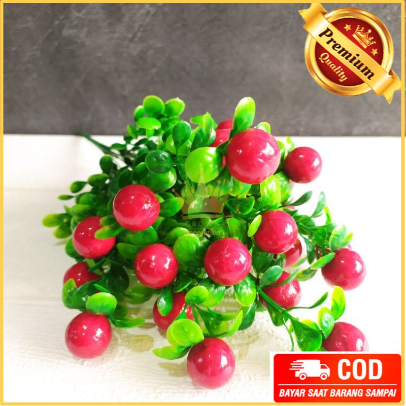 Jual COD BUNGA BUAH MINI ARTIFICIAL CABANG 5 - UNTUK DEKORASI RUMAH ...