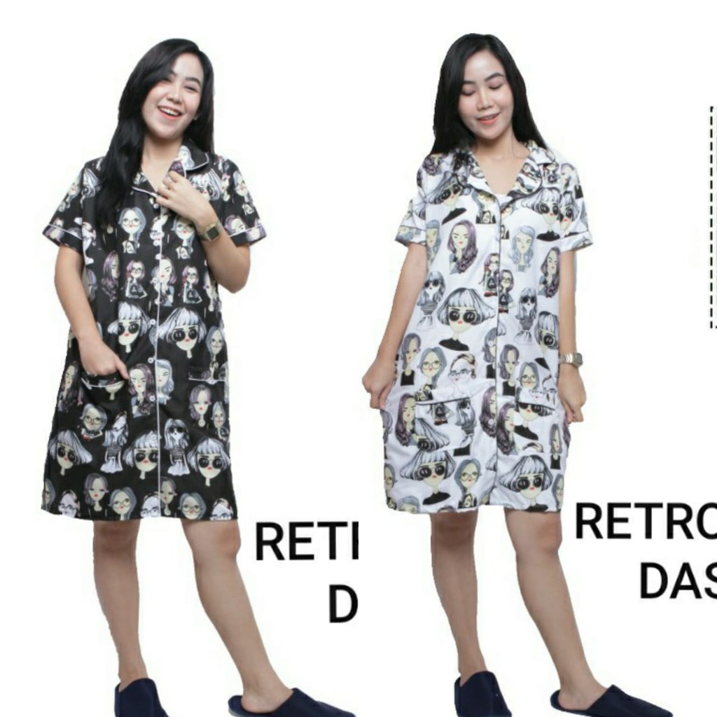 Jual LFF Piyama Daster Wanita Retro Grosir | Shopee Indonesia
