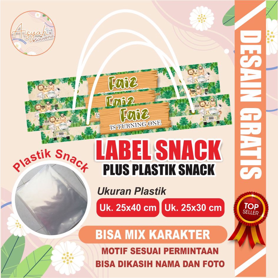 Jual LABEL SNACK ULTAH / PLASTIK ULTAH / PLASTIK SNACK ULTAH / LABEL ...
