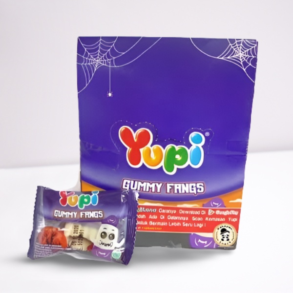 Jual Yupi Gummi Fangs ( 24pcs ) permen cemilan enak dan murah | Shopee Indonesia