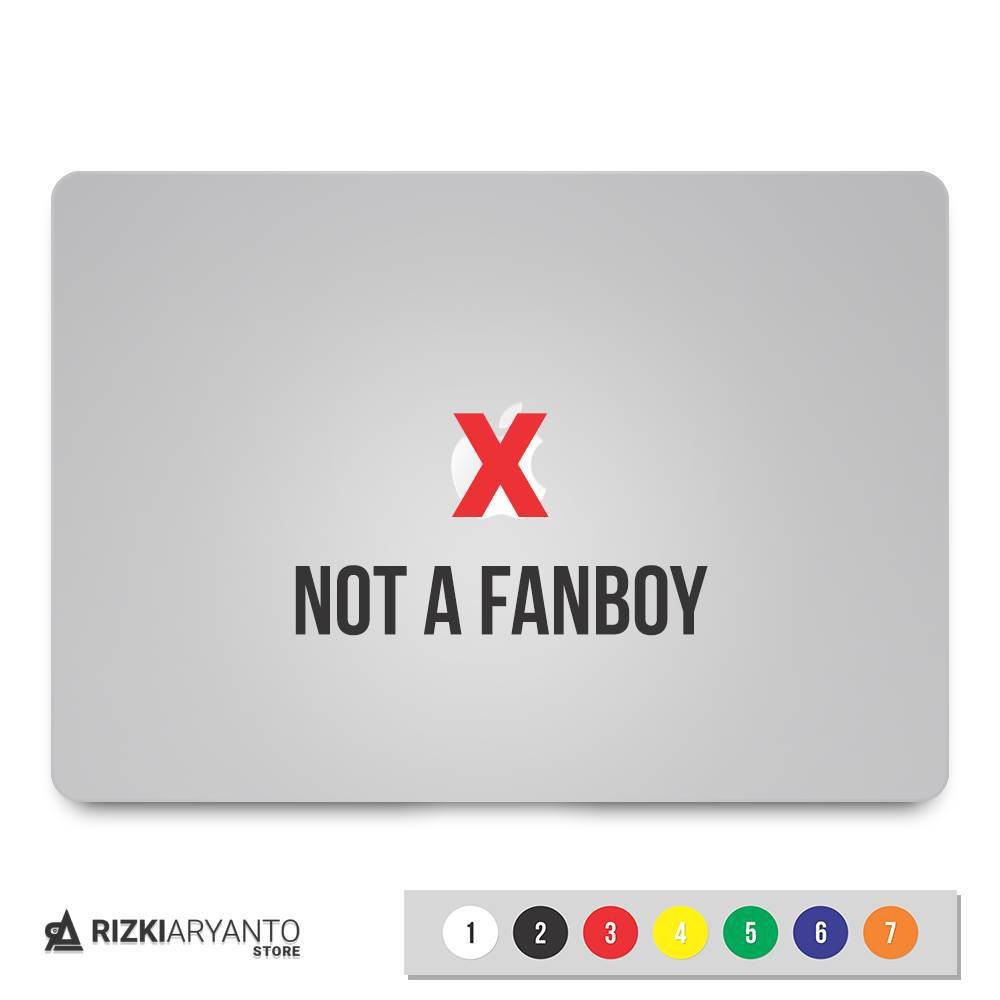 Jual Sticker - Stiker Not A Fanboy Laptop Macbook | Shopee Indonesia
