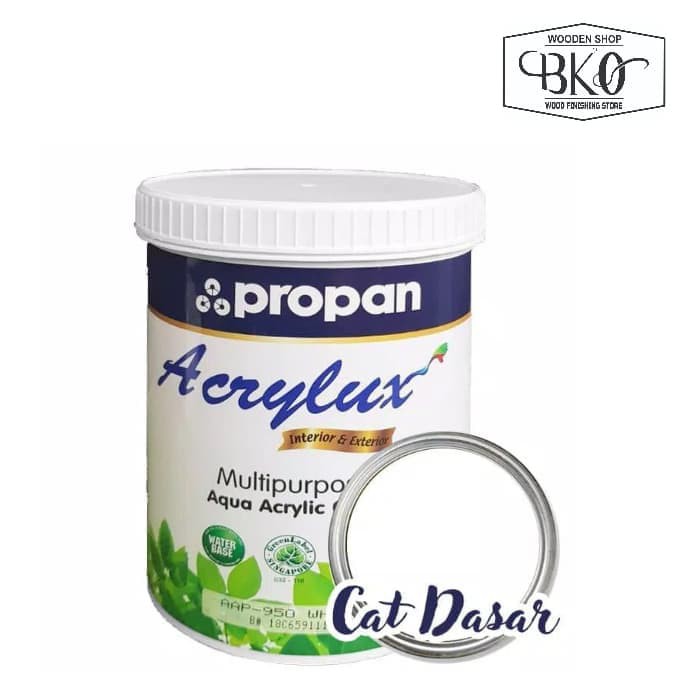 Jual propan acrylux primer white/grey water based cat dasar kayu duco | Shopee Indonesia