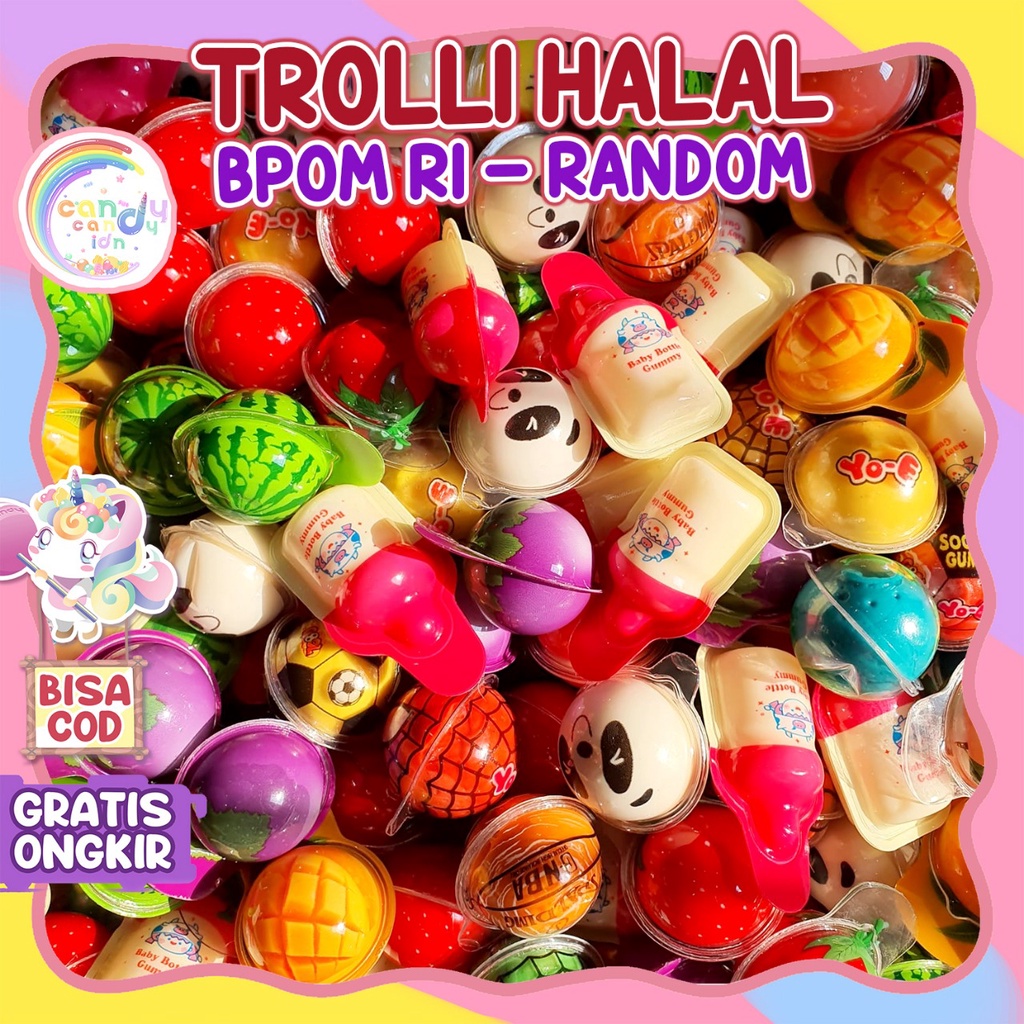 Jual Permen halal trolli planet gummy isi selai / permen viral halal ...