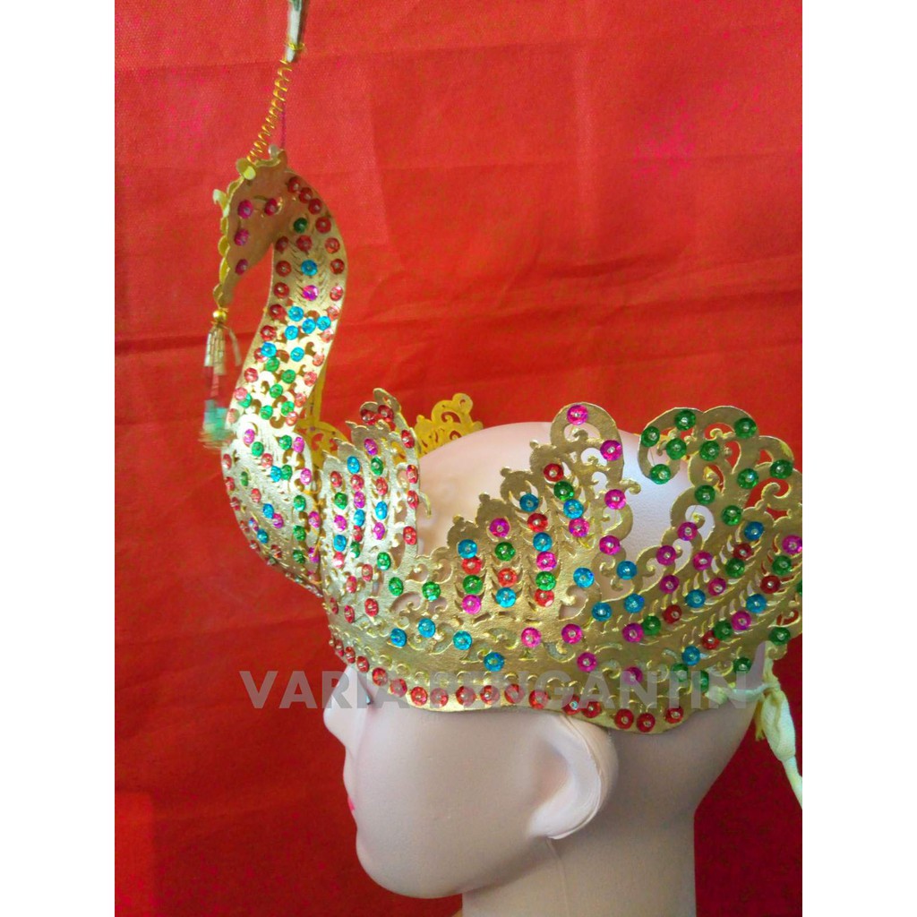 Jual aksesoris tari merak sunda / hiasan tari merak kulit | Shopee ...