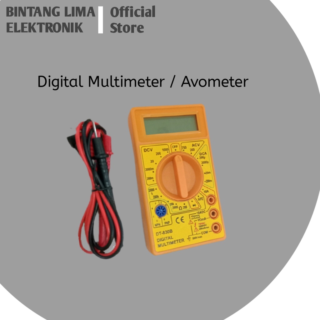 Jual Digital Multimeter / Avometer / Multitester DT-830 Series | Shopee ...