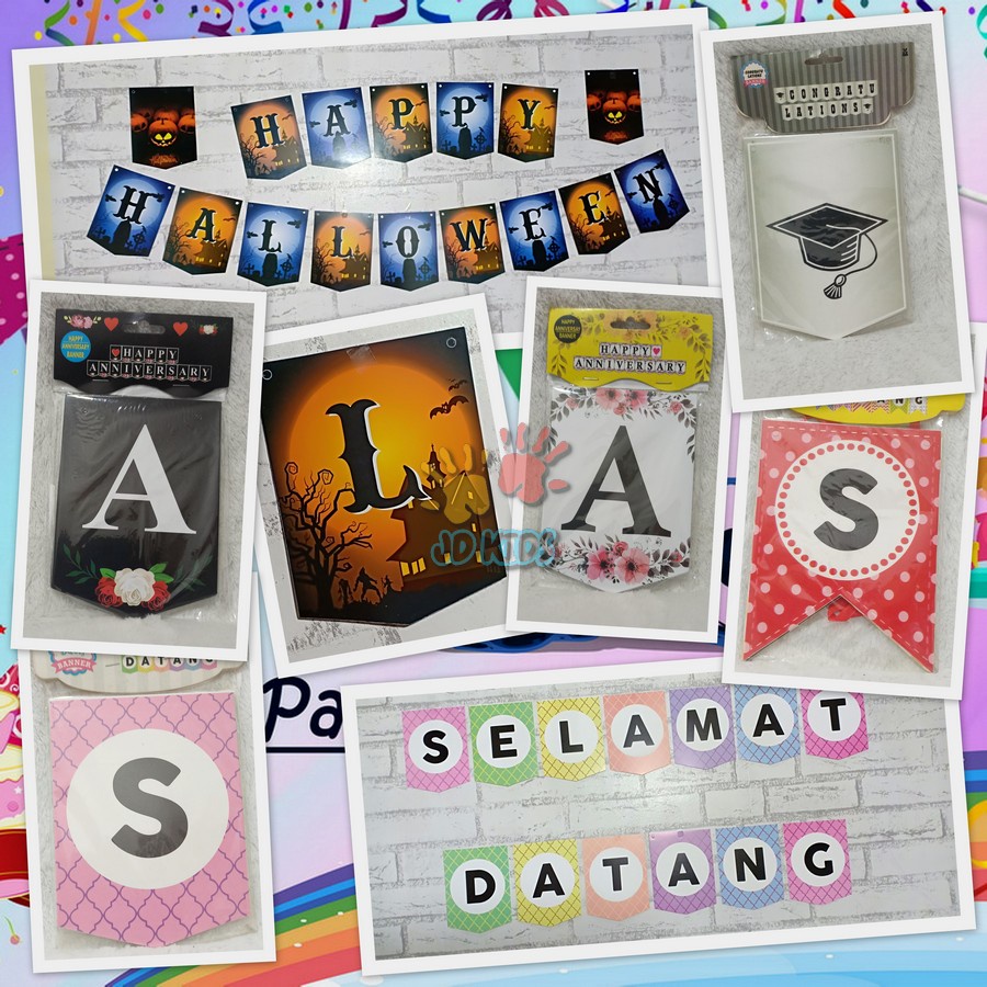 Jual Banner Bunting Flag | SELAMAT DATANG | ANNIVERSARY ...