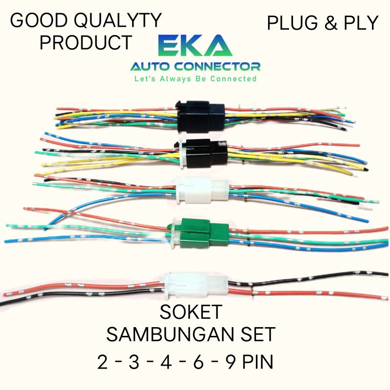 Jual SOCKET SAMBUNGAN 2 PIN 3 PIN 4 PIN 6 PIN 9 PIN SOKET SAMBUNGAN 2 ...