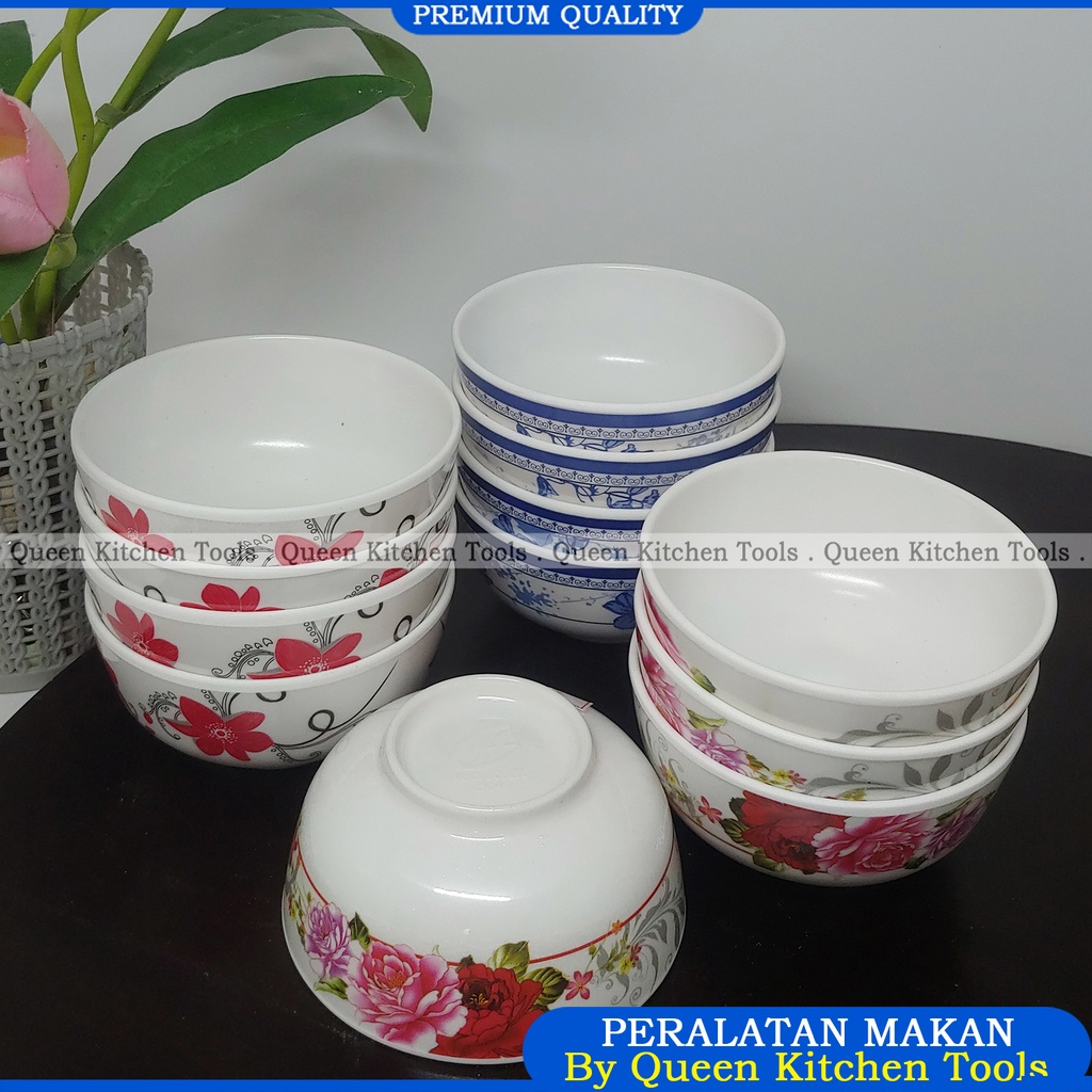 Jual Mangkuk Kecil 4,5 In Model Korea Melamin Original Motif Bunga ...