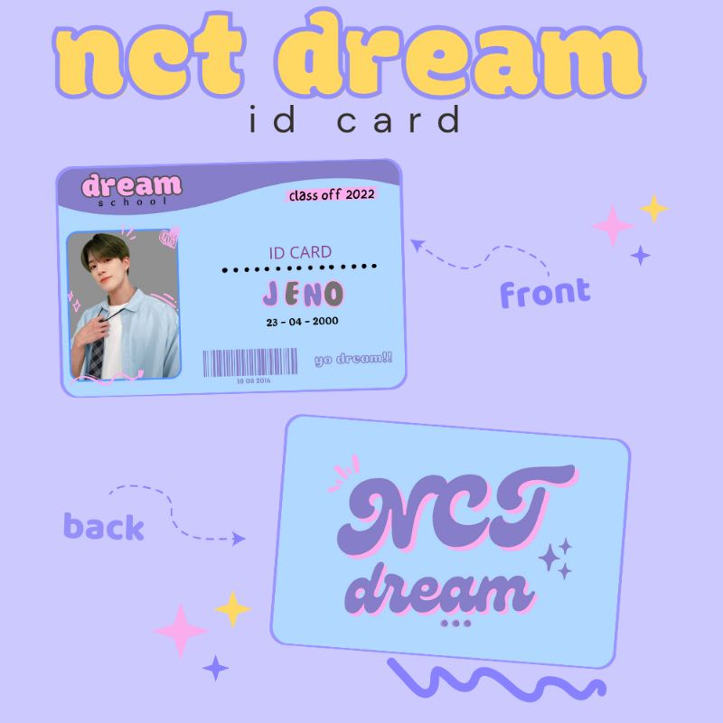 Jual NCT DREAM ID CARD 2022 FANMADE | Shopee Indonesia