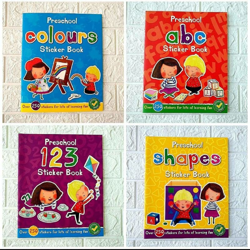 Jual Preschool Stikers Book (colours, abc, 123, shapes) | Shopee Indonesia