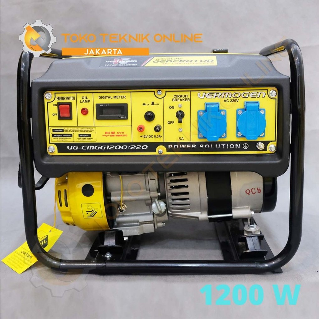 Jual Genset Portable / Gasoline Generator - 1200 W - Vermogen | Shopee Indonesia