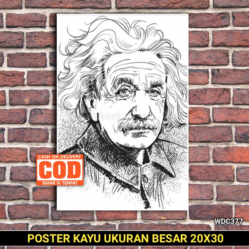 Jual Poster Kayu poster Albert Einstein | Shopee Indonesia