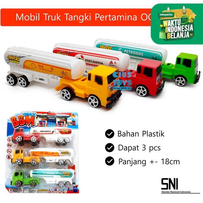 Jual MAINAN MOBIL TRUK TANGKI PERTAMINA 3 PCS | Shopee Indonesia