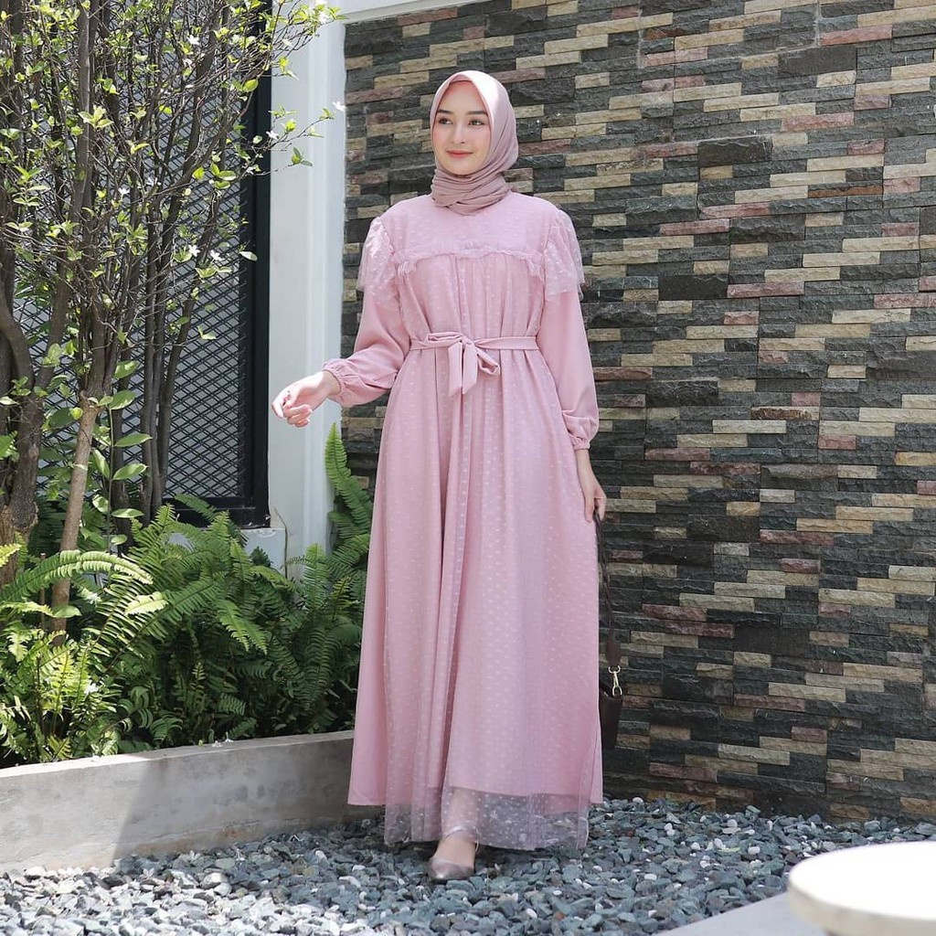 Jual Mira Dress / Gamis Kondangan / Gamis Terbaru / Gamis Wanita ...