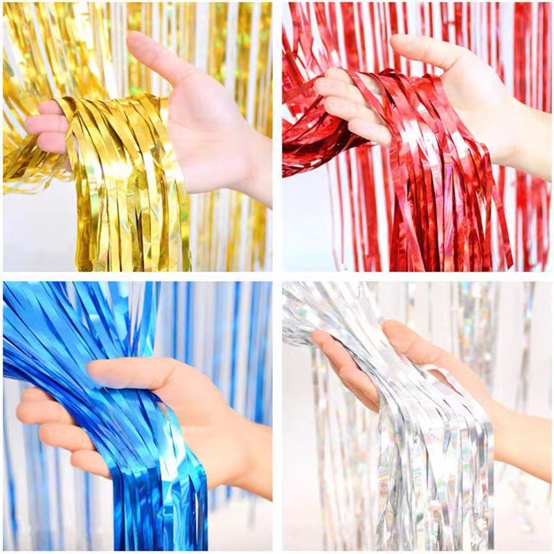 Jual Back Drop Rumbai / Tirai Rmbai / Tirai Foil / Foil Curtain balon ...