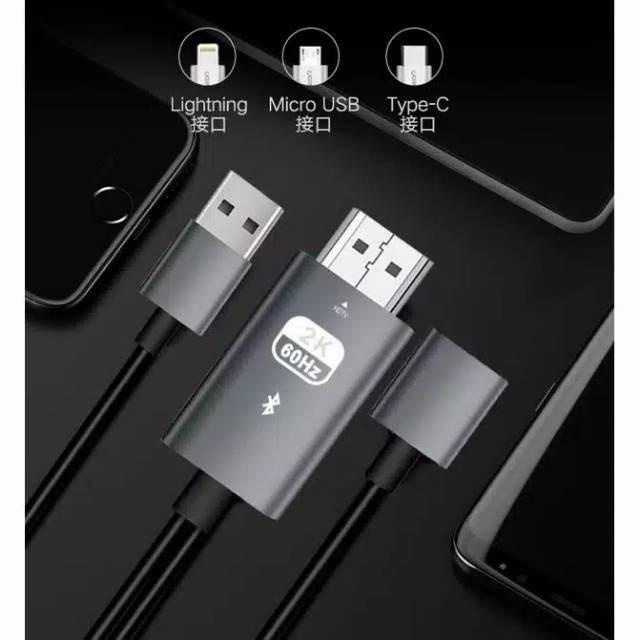 Jual 3in1 MHL HDMI Adapter Micro USB / Type C / iPhone / Bluetooth 1m ...