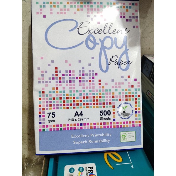 Jual Kertas A4 75gr Excellent Copy Paper(1 rim) instant/sameday ...