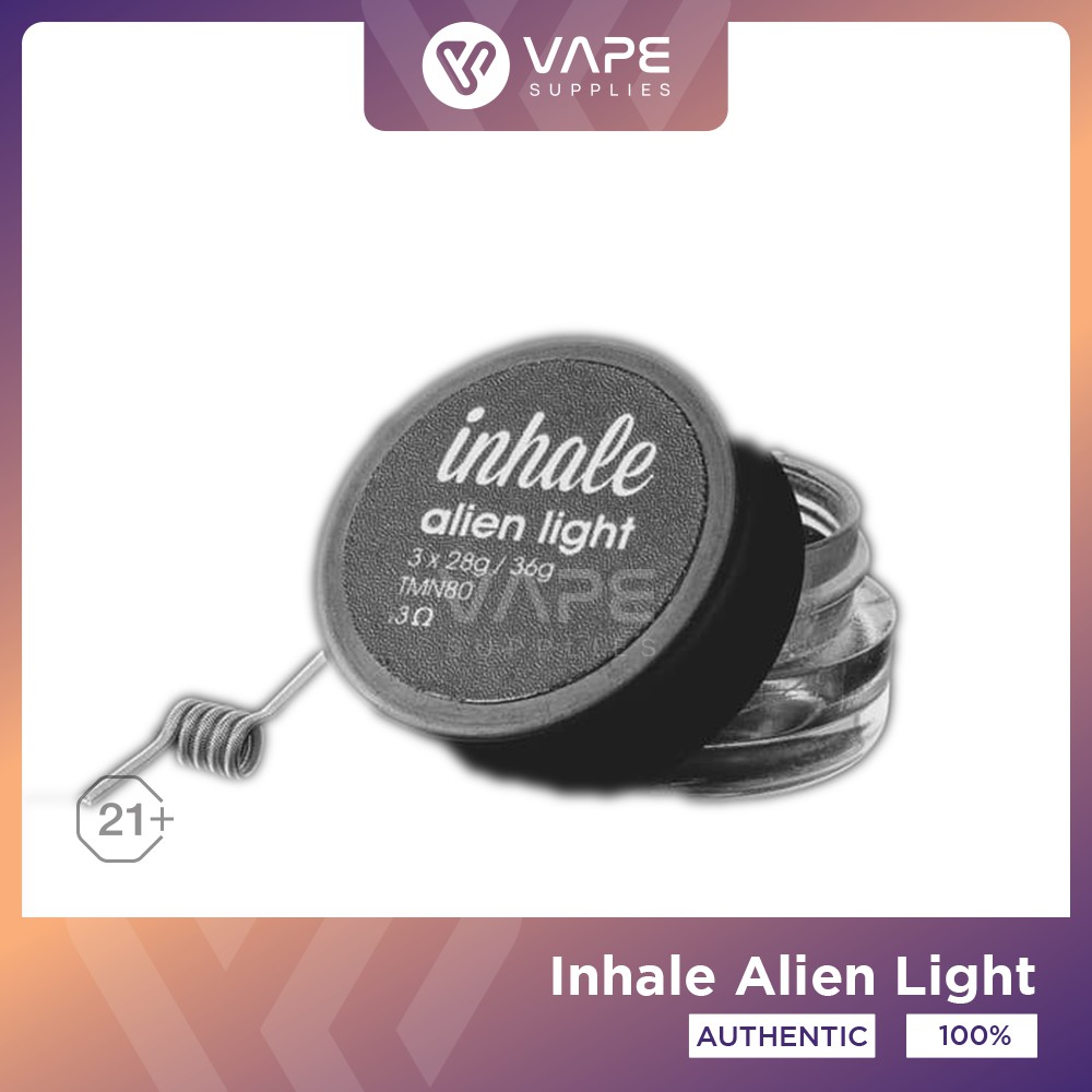 Jual Inhale Alien Light Prebuilt Coil Vape for Single Coil Authentic ...