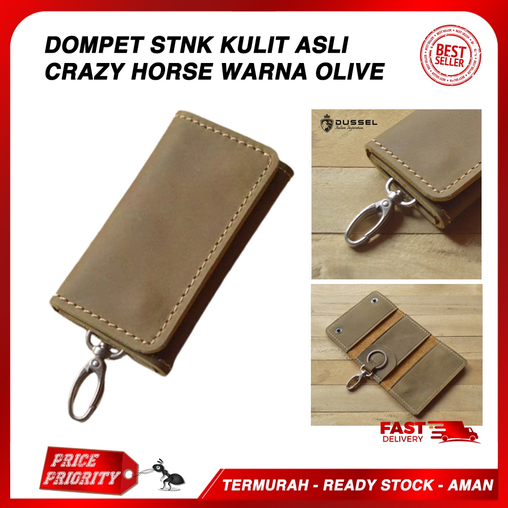 Jual Dompet STNK Motor Mobil Kulit ASLI Crazy Horse Vintage Olive Green ...