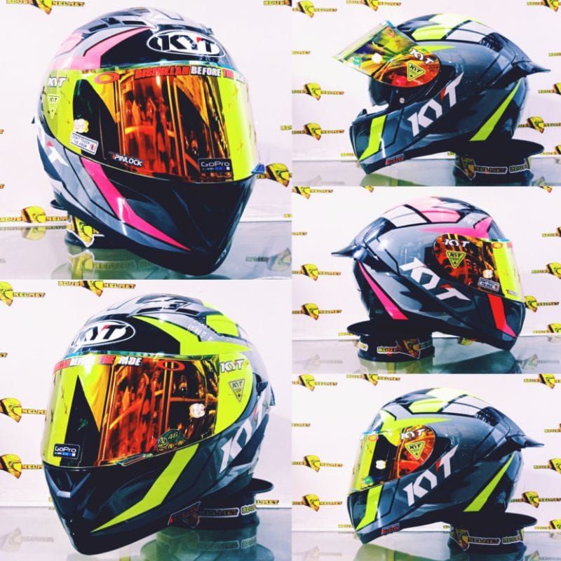 Jual Helm KYT Falcon FR Radiant Matt Black / Red Paket Ganteng dan ...