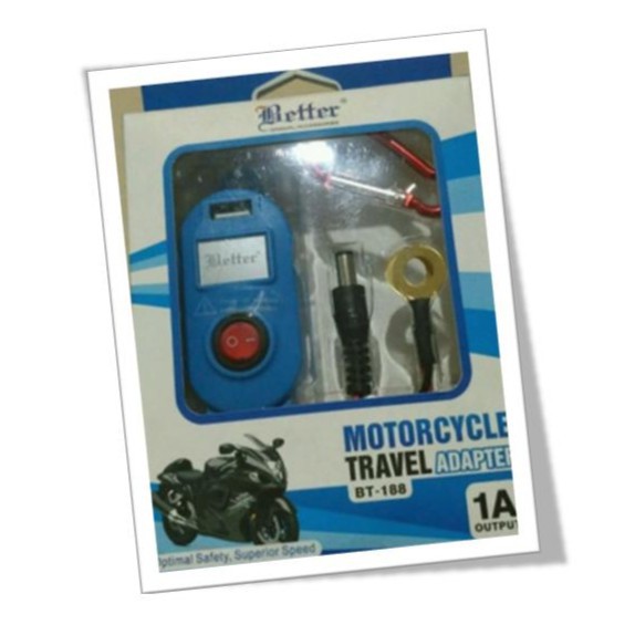 Jual Motorcycle Travel Adapter 12V DC Better Charger Casan Hp di Motor ...