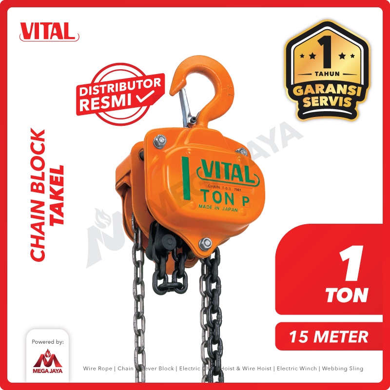 Jual VITAL Chain Block / Takel 1 Ton x 15 Meter | Shopee Indonesia