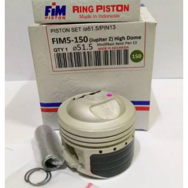Jual Piston set FIM 5 original 100% high dome jupiter vega crypton zr ...