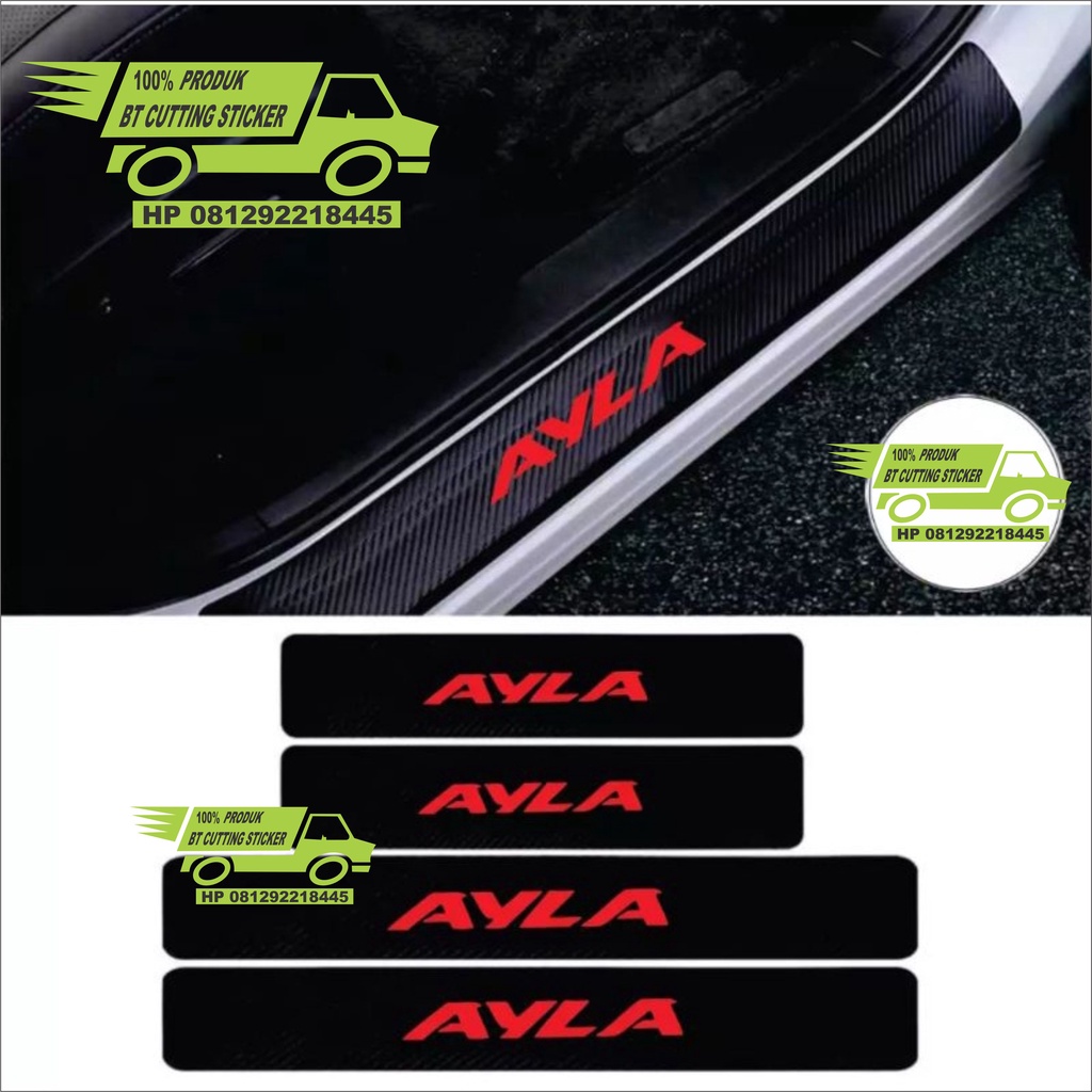 Jual 4 pecs stiker carbon 3D stiker pengaman mobil ayla stiker mobil ...