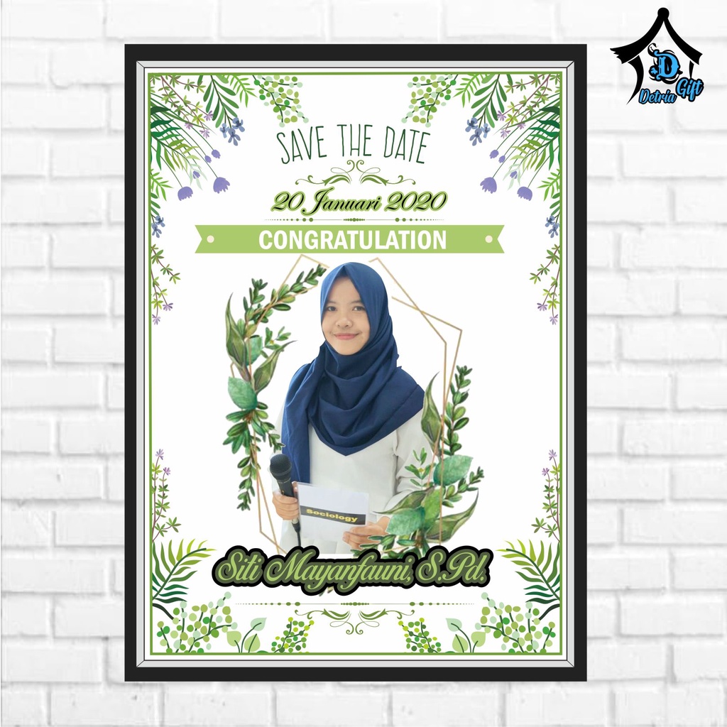 Jual KADO FRAME FOTO CUSTOM/FOTO EDIT 2D/FREE HAMPERS WEDDING/WISUDA ...