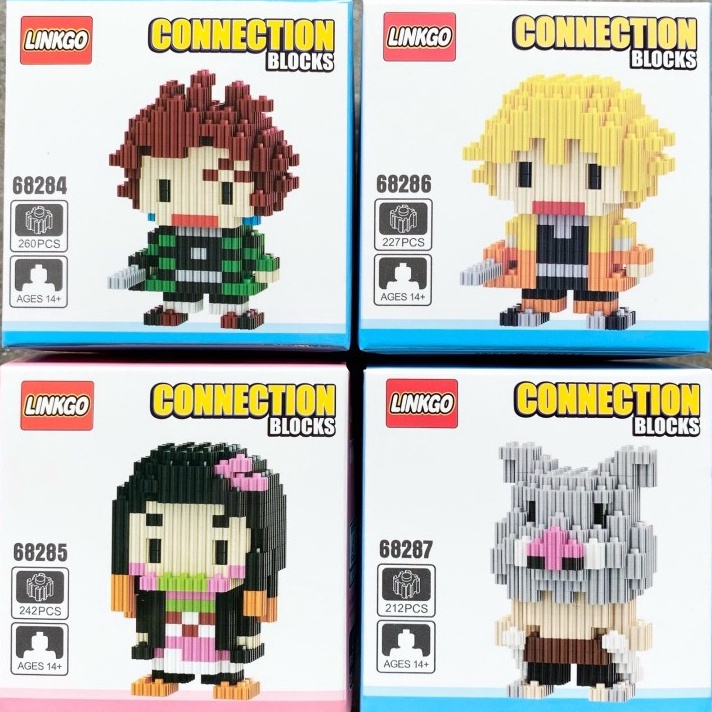 Jual 4PC Nano Blocks Figure Kimetsu No Yaiba Demon Slayer Tanjiro ...