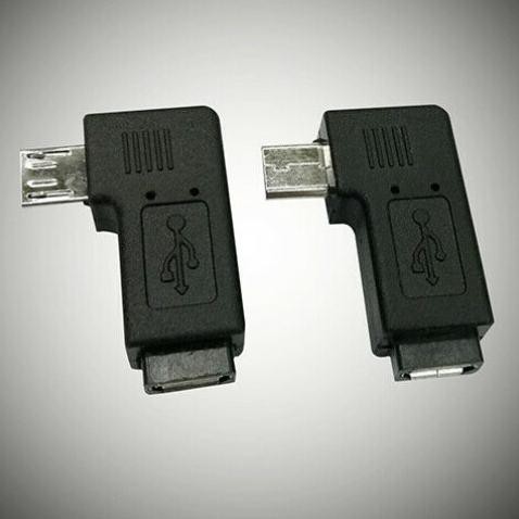 Jual Micro Usb 5 Pin Male Left Right 90 Degree To Micro Female Plug ...