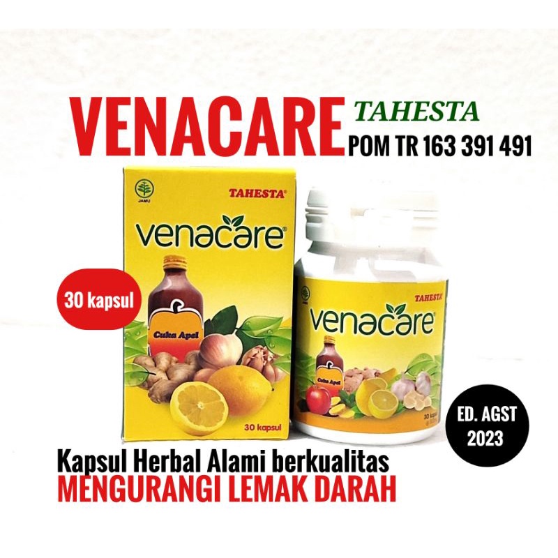 Jual VENACARE KAPSUL PENGENCER LEMAK DARAH/ KOLESTEROL | Shopee Indonesia
