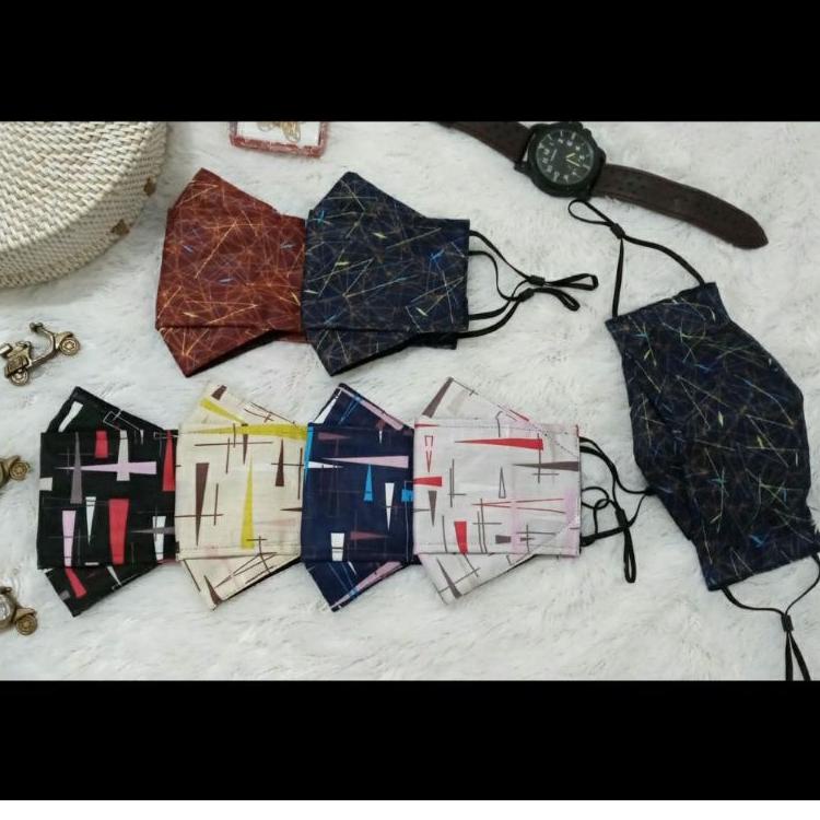 Jual SHOPEE MALL Masker Kain 3D Earloop Model Abstrak 3ply / Mask ...