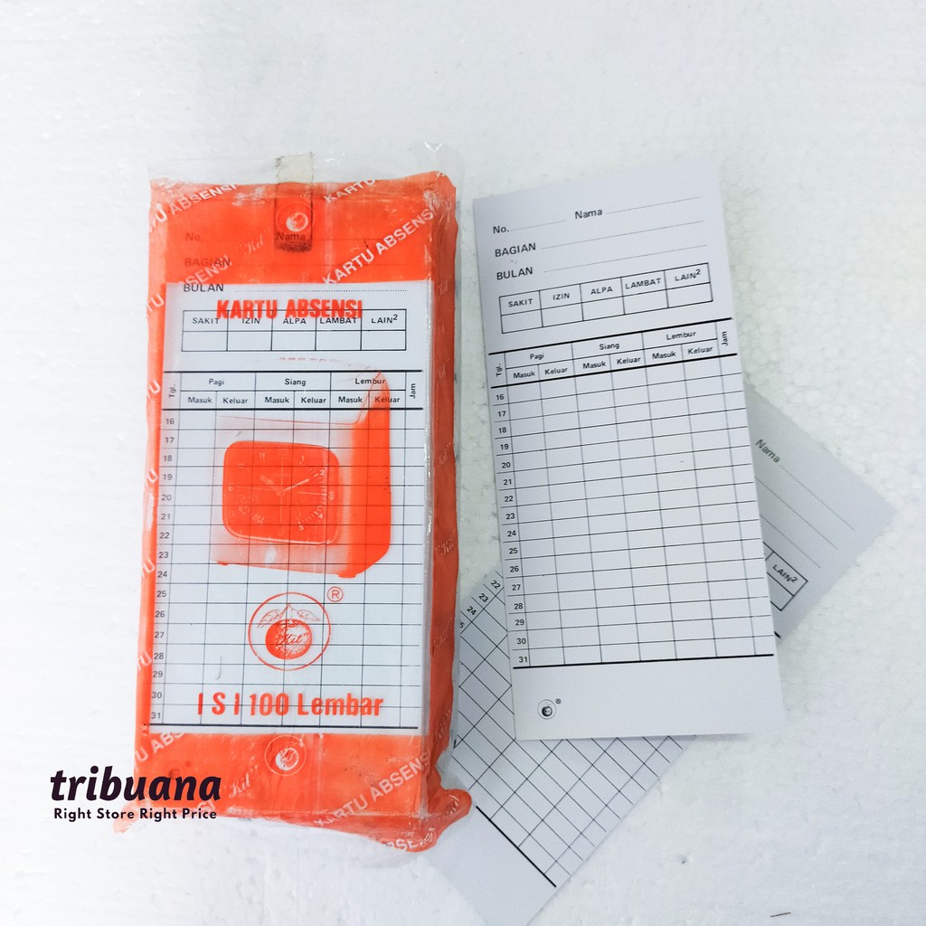 Jual Kartu Absen - 100 lembar | Shopee Indonesia
