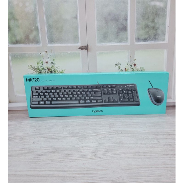 Jual KEYBOARD MOUSE LOGITEC MK 120 USB | Shopee Indonesia