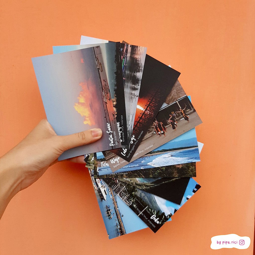 Jual [Artopia] Postcard Hello Indonesia by PIPE RICI / Kartu Pos Kepulauan Fotografi Sunset ...