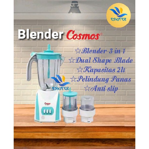 Jual Cosmos CB282P - Blender Plastik 2 Liter Stainless Steel dengan ...