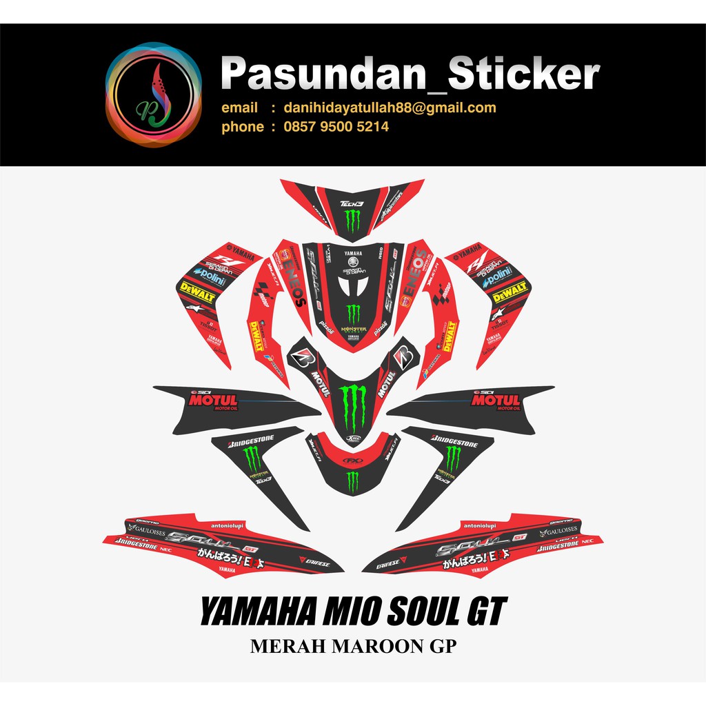 Jual YAMAHA MIO SOUL GT MERAH MAROON GP | Shopee Indonesia