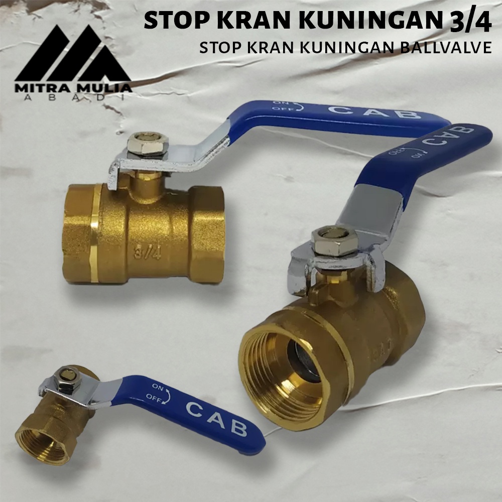 Jual Ball Valve Kuningan ukuran 3/4 inchi - stop Kran Keran | Shopee Indonesia