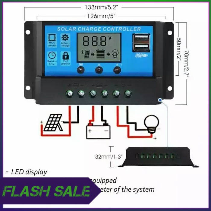 Jual Solar Charger Controller Panel Surya 30A | Shopee Indonesia