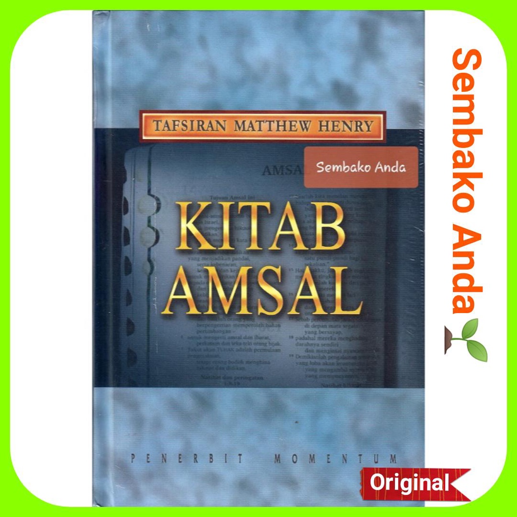 Jual Kitab Amsal. Tafsiran Alkitab Matthew Henry | Shopee Indonesia