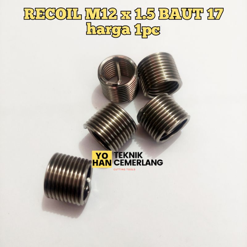 Jual Thread Repair Recoil M12 x 1.5 Alat Perbaikan Drat Baut 17 Slek Helicoil Verbos | Shopee ...