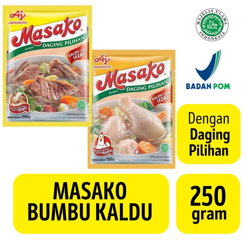 Jual Masako Kaldu Ayam / Kaldu Sapi Penyedap Rasa [250gram] | Shopee ...