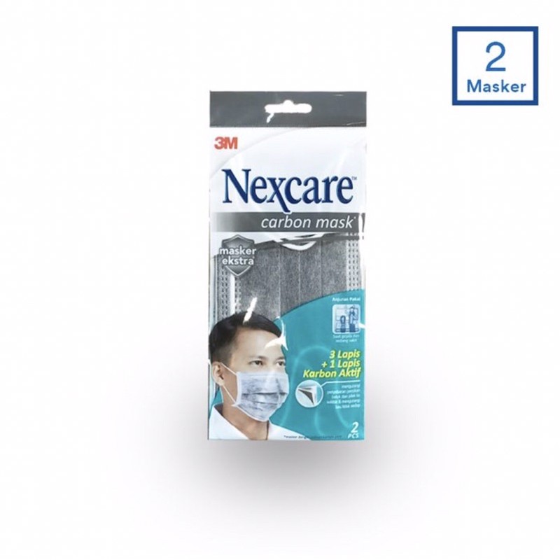 Jual Masker 3M nexcare carbon mask & carbon hijab mask sachet isi 2 ...