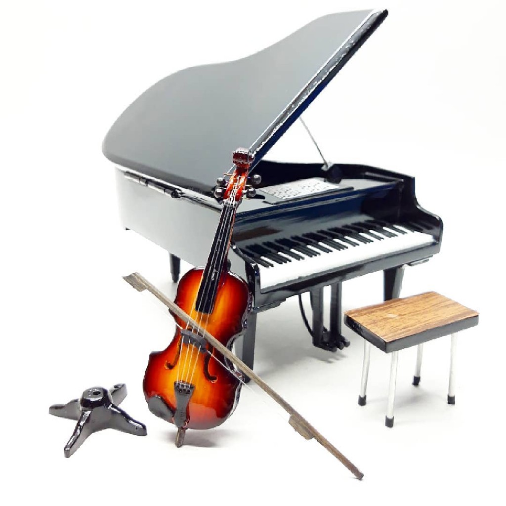 Jual Miniatur Biola Violin Biola Size Small Dan Miniatur Grand Piano ...
